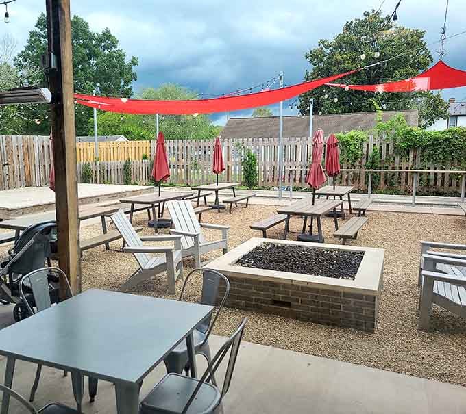 Gather around the fire pit for post-meal relaxation&mdash;because great food deserves a proper cool-down period.