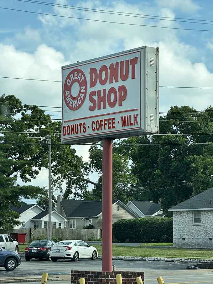 That classic roadside sign has been calling to hungry travelers and locals alike for years without saying a word.