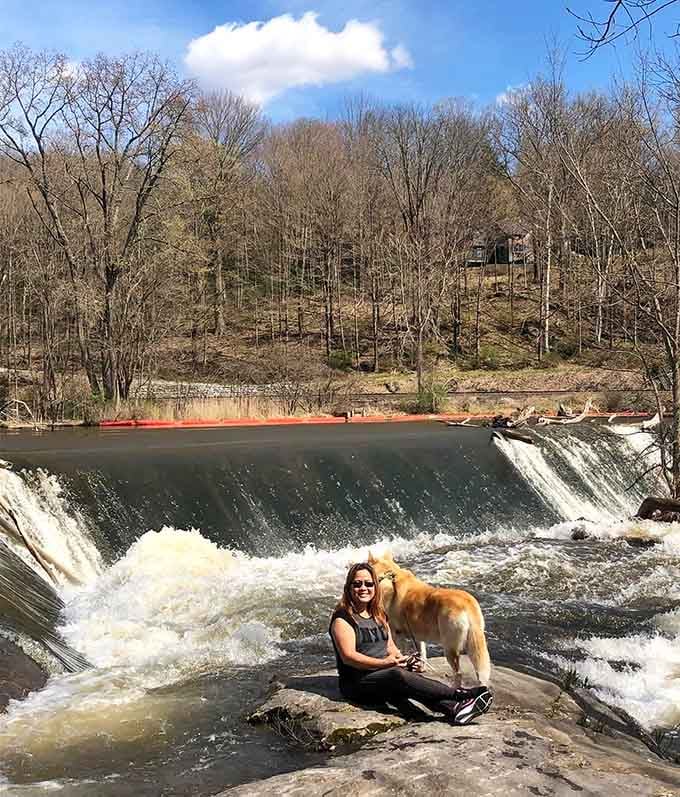 Finding your zen next to a waterfall with your best friend beats therapy any day.