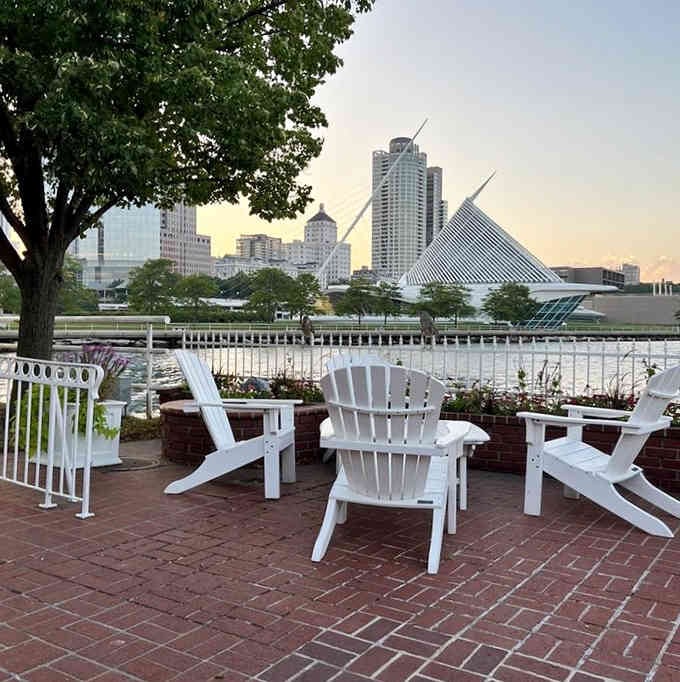 Grab an Adirondack chair and watch the Milwaukee skyline while contemplating your next visit.