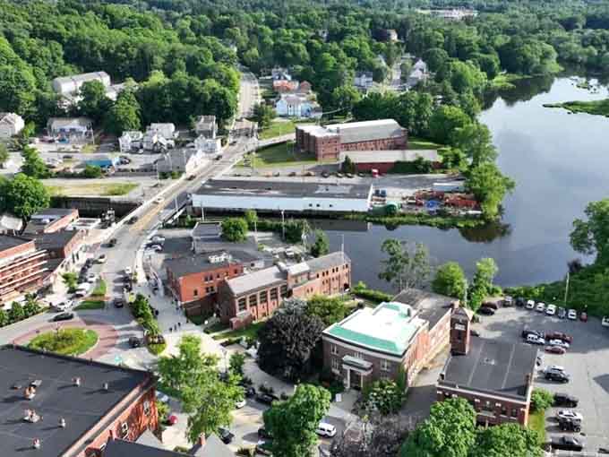 Hudson from above reveals a town that's kept its character while embracing thoughtful growth.