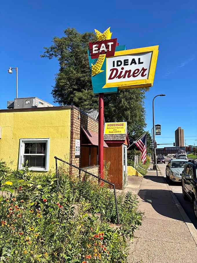 The iconic roadside sign on a perfect day, promising homemade goodness that actually delivers on that promise.