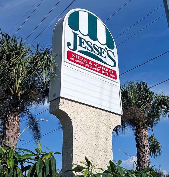 This roadside sign has been guiding hungry diners to exceptional steaks since 1980, and it's still going strong.