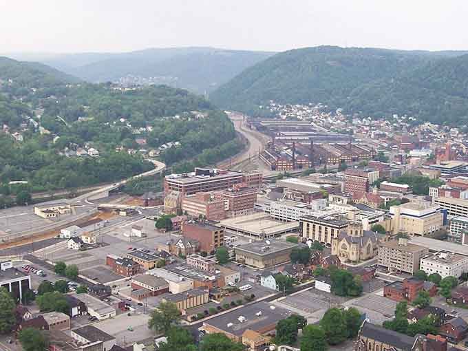 From above, Johnstown spreads between mountains like a well-kept secret waiting for smart retirees to discover it.