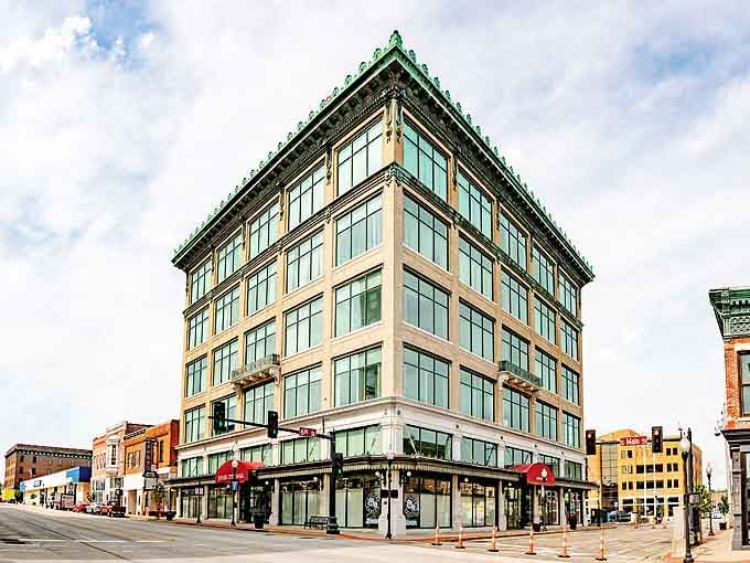 Downtown Joplin's corner architecture showcases the kind of urban renewal that respects history while embracing the future.