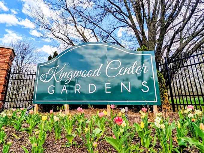 That welcoming sign promises 47 acres of beauty, which is significantly larger than your backyard but infinitely more manageable.