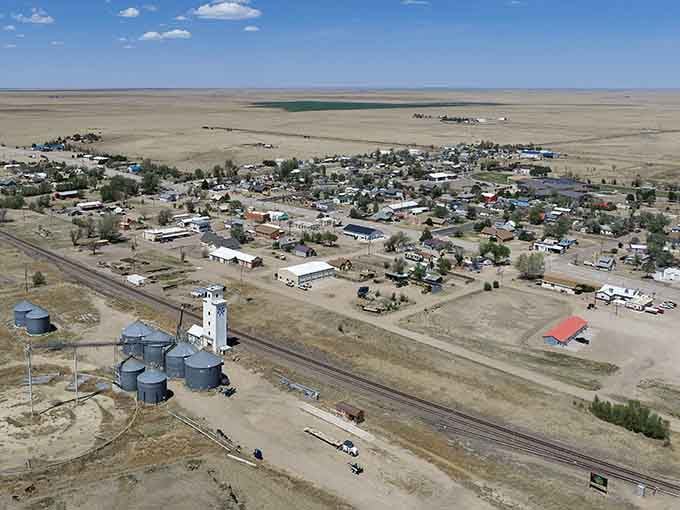 From above, Kit Carson reveals itself as a prairie oasis where community still means everything.