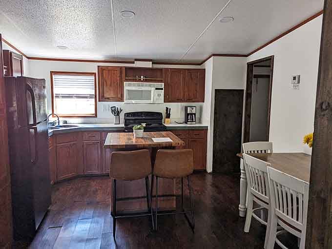 Full kitchens mean home-cooked meals between river sessions, because adventure shouldn't require sacrificing decent coffee or breakfast.