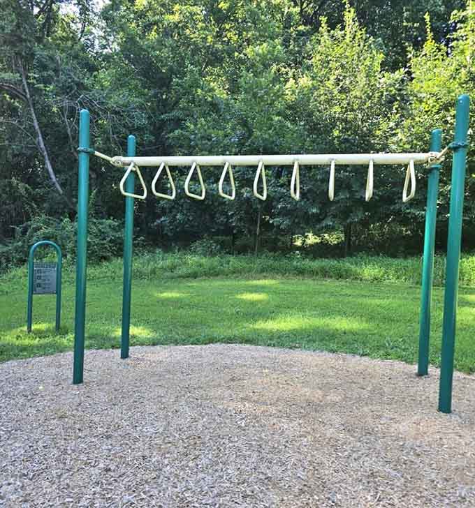 Outdoor fitness equipment lets you work those muscles while enjoying views that make the effort almost enjoyable.