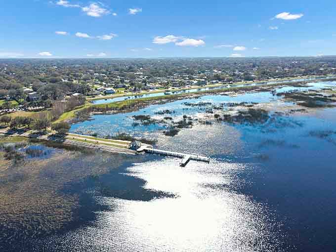 From above, you can see how Lake Tohopekaliga weaves itself into the fabric of Kissimmee like nature's own masterpiece.