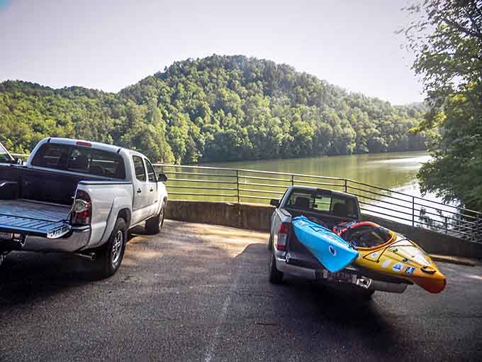 Morning light on the boat ramp means you've arrived early enough to claim the best fishing spots before anyone else.