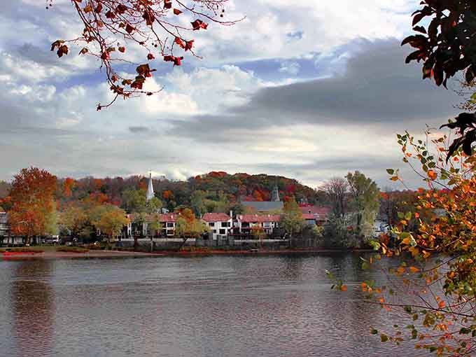 The autumn view across the Delaware River showcases nature's finest work in the color palette department this season.