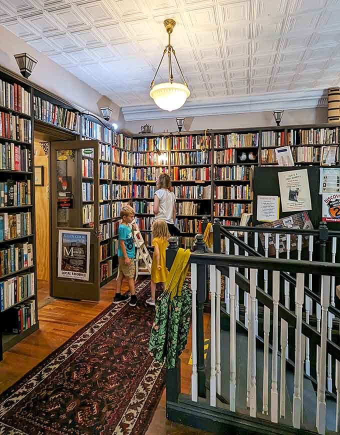 Books stacked with casual precision, like someone's brilliant personal library decided to share itself with the world.