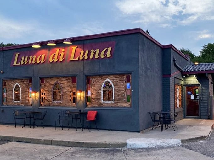 That bold signage announces you've arrived at spaghetti heaven, where your search for perfect pasta officially ends in Bloomington.