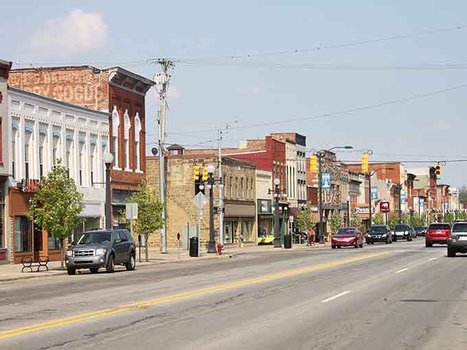 Marshall's main street stretches out like a living museum where people actually live and thrive daily.