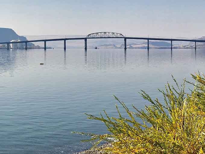The bridge spanning the Columbia, connecting Washington and Oregon while you contemplate which state has better views.
