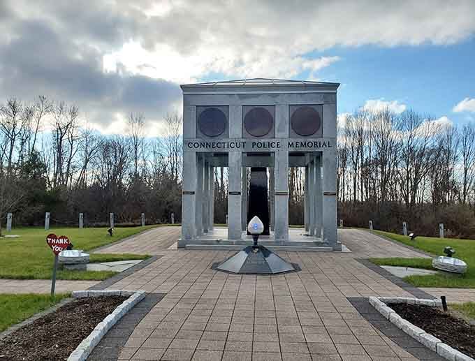 The Connecticut Law Enforcement Memorial honors service and sacrifice with quiet dignity that speaks louder than any speech could.