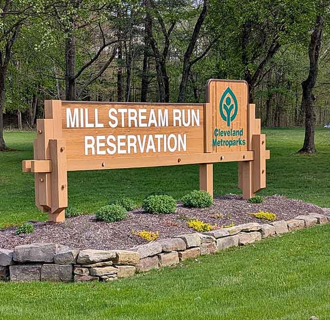 The welcoming sign marks your arrival at one of Ohio's best-kept recreational secrets in Strongsville.
