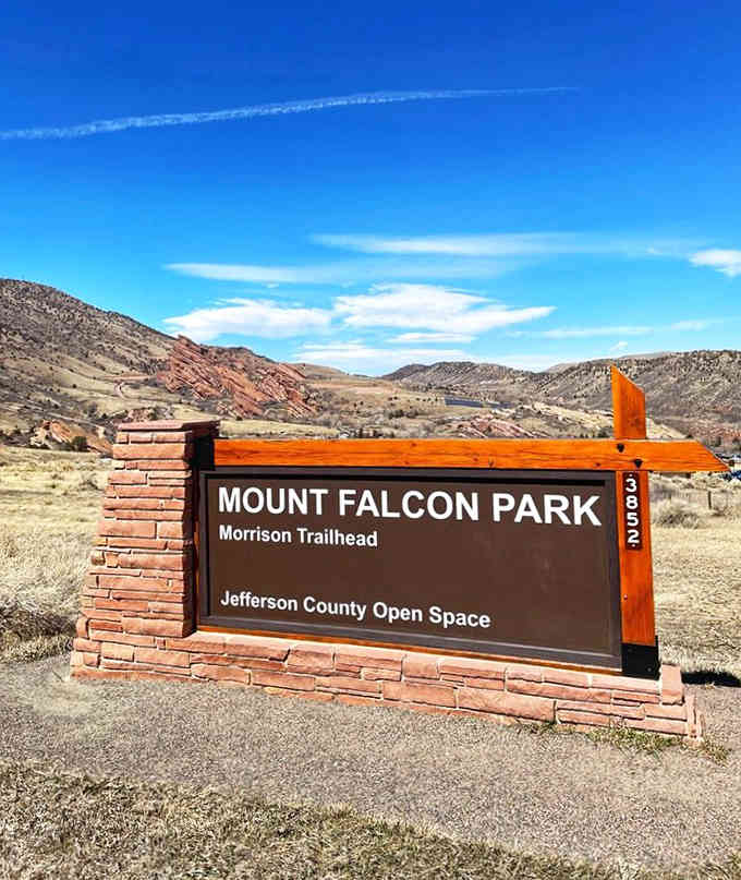 The park entrance welcomes you to Jefferson County's best-kept secret that's hiding in plain sight near Morrison.