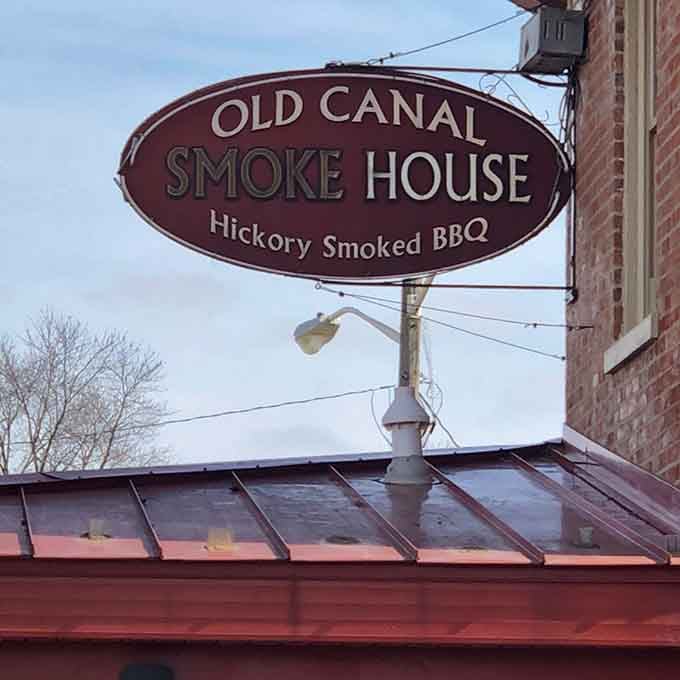 The sign says it all: Hickory Smoked BBQ, which is basically a promise of deliciousness they deliver on.