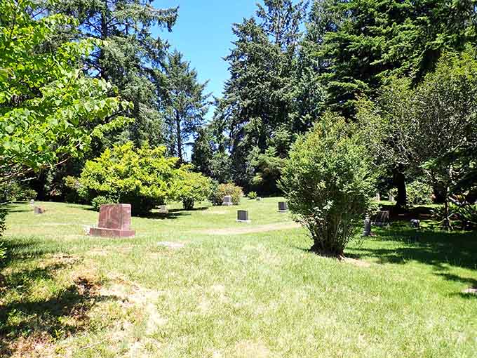The peaceful cemetery reminds us that some places are worth staying in forever.