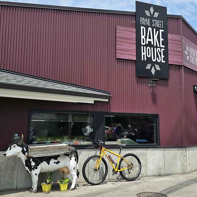 Bold signage announcing the location of your new favorite carb-filled happy place in Louisville.