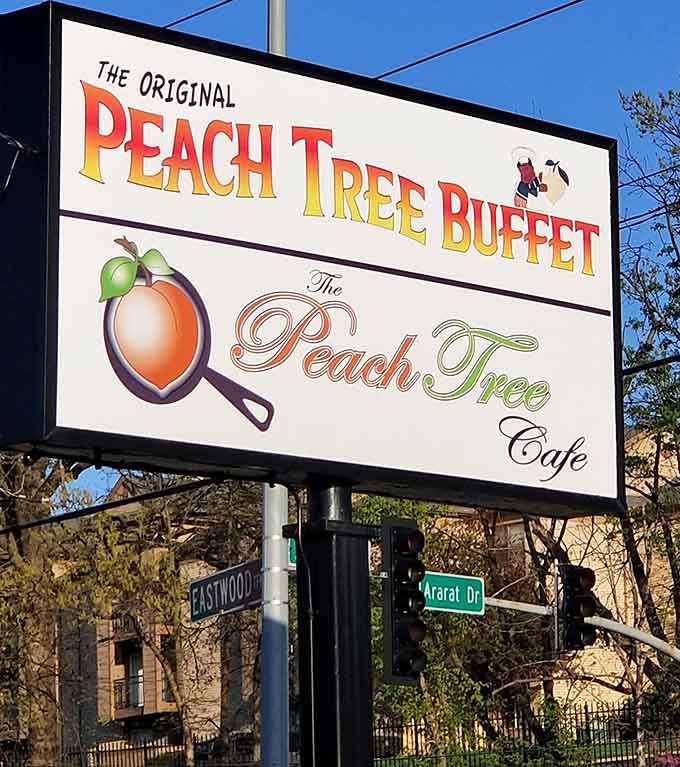 The sign proudly declares this is the original, because when you're this good, imitation becomes inevitable flattery.