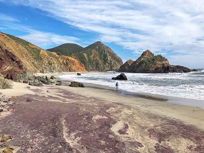 That purple shoreline isn't a dream sequence. It's just another Tuesday at Pfeiffer Beach being extraordinary.