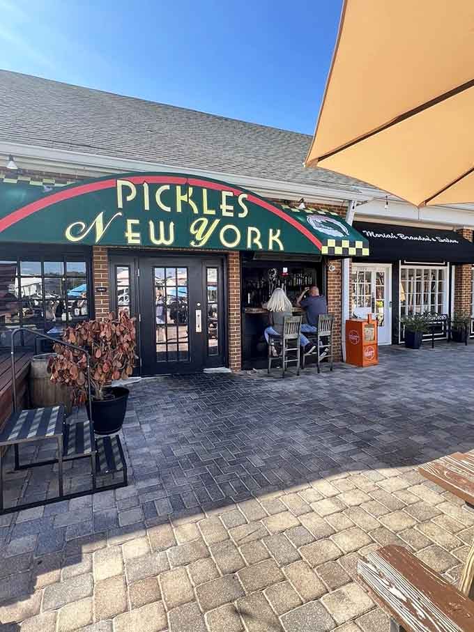 The welcoming entrance beckons with promises of pastrami, pickles, and pure deli satisfaction inside.
