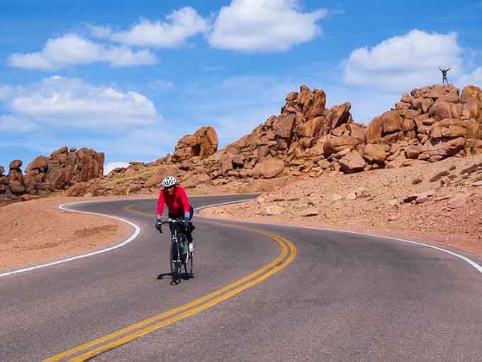 Cyclists tackle this beast on two wheels, proving that some people have far more determination than sense.