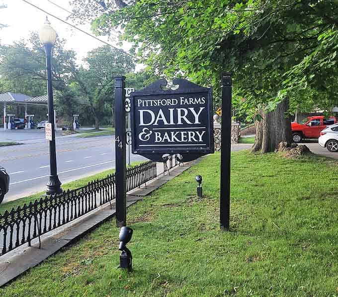 This sign marks the spot where calories don't count and happiness is measured in scoops and smiles.