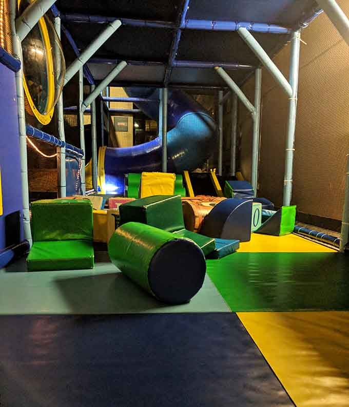 Soft play blocks in ocean colors let little ones build and tumble without parents having minor heart attacks.
