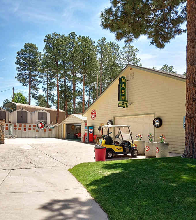 The unassuming exterior hides automotive treasures that would make any collector weep with joy and envy.