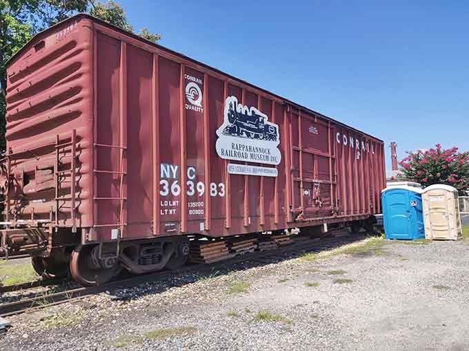 Vintage boxcars wearing their history proudly, standing as monuments to American ingenuity and perseverance.