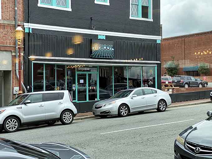 The storefront sits modestly on a Winston-Salem street, hiding an entire universe of retro gaming magic inside.