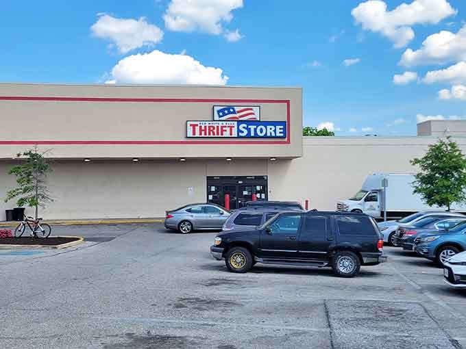 The parking lot welcomes bargain hunters from near and far, their vehicles soon to be loaded with incredible finds.