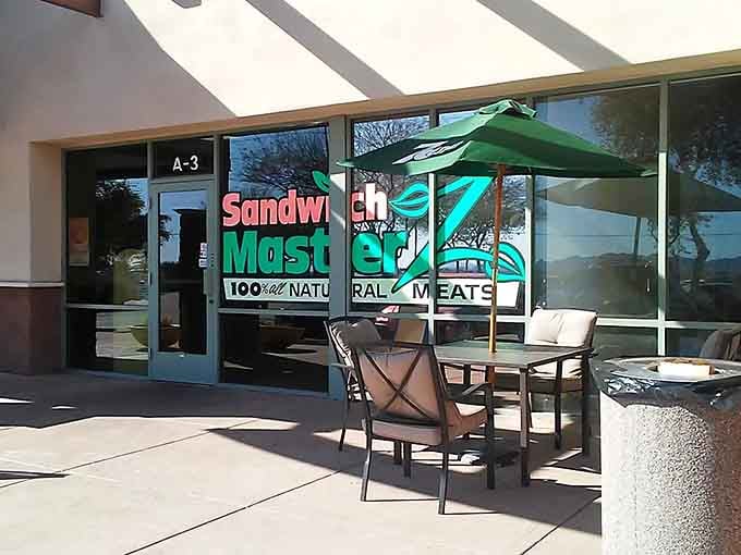 Grab your sandwich and enjoy the Arizona sunshine on their welcoming patio seating area.