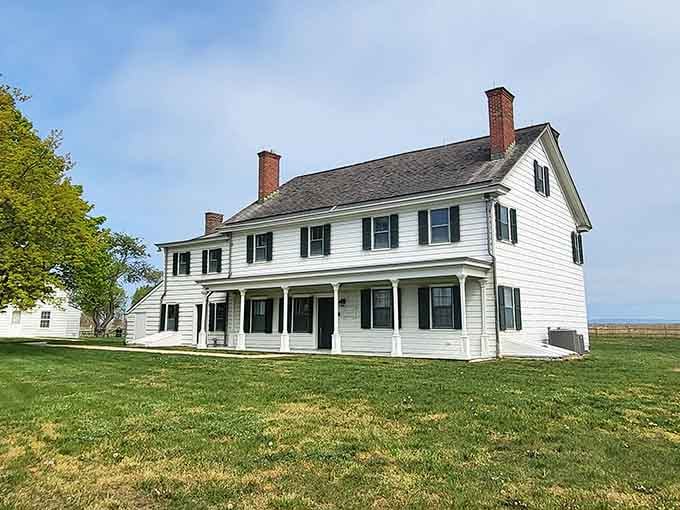 Three chimneys, black shutters, white clapboard, and more documented paranormal activity than a entire ghost hunting television series.