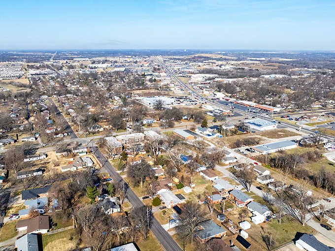 From above, Sedalia reveals itself as a town that balances history, community, and forward thinking remarkably well.