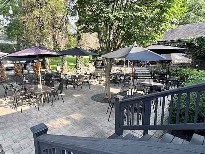 This spacious outdoor patio offers the perfect setting for enjoying New Orleans flavors under Kentucky skies all year long.