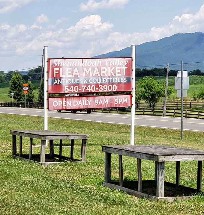 The mountains provide a stunning backdrop to your treasure-hunting destination, open daily for serious bargain seekers everywhere.
