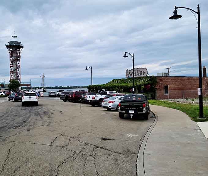 That full parking lot tells you everything you need to know about what's waiting inside this unassuming lakefront treasure.