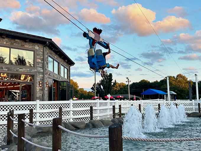 Soaring over water on the zipline delivers that Superman feeling without requiring you to squeeze into spandex tights.