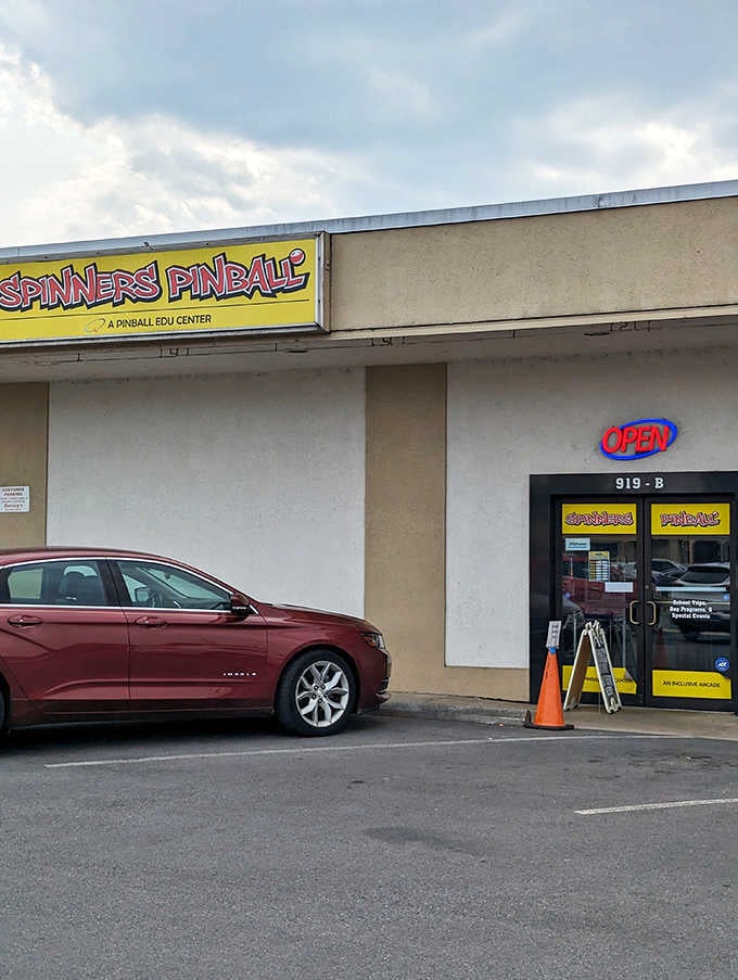 The bright yellow sign announces unlimited fun awaits inside this Frederick treasure hiding in plain sight.