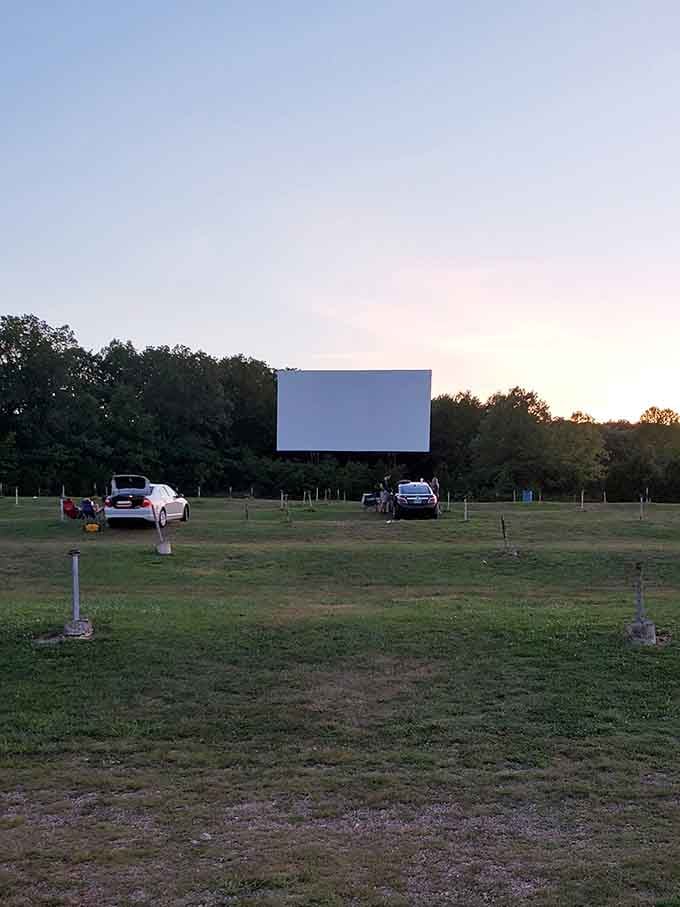 The grassy field and open sky remind you that some entertainment experiences are better enjoyed outdoors completely.