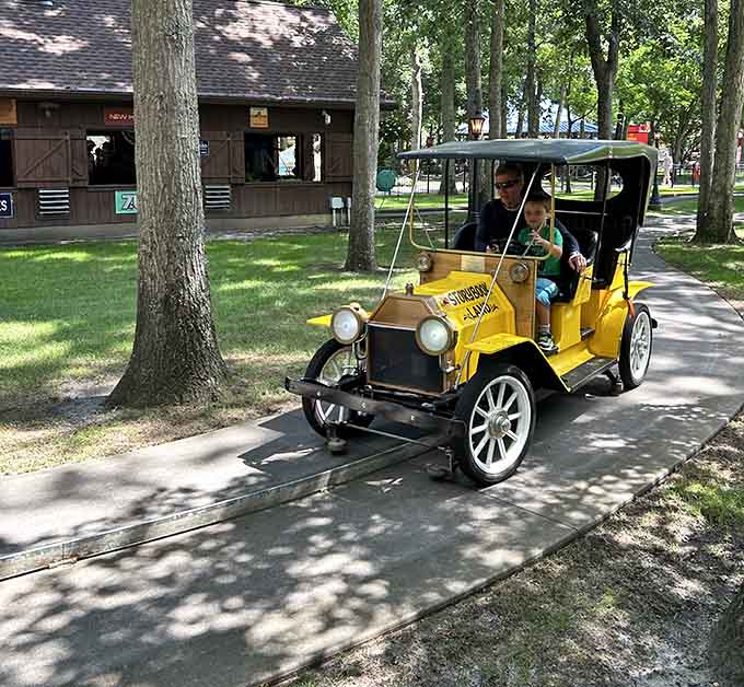 Cruise the grounds in style, pretending it's 1920 and you're the fanciest driver in all of storybook history.