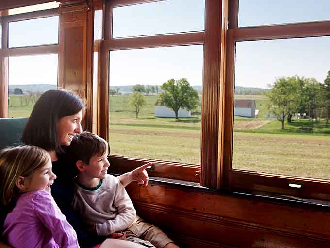 Wide windows frame Lancaster County's farmland like moving paintings, creating memories that outlast any smartphone photo collection.