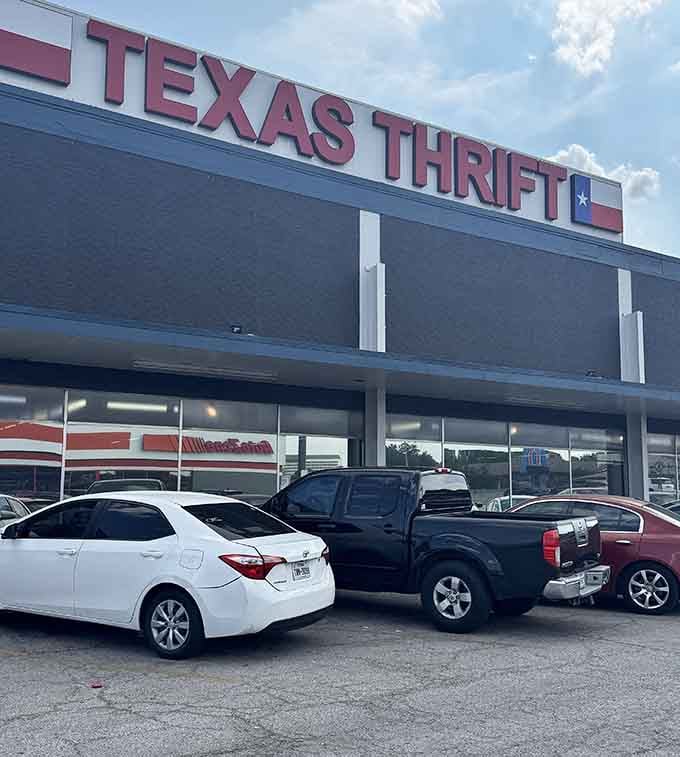 The building stands proud in the Texas sun, its parking lot full of cars belonging to people who understand true value.