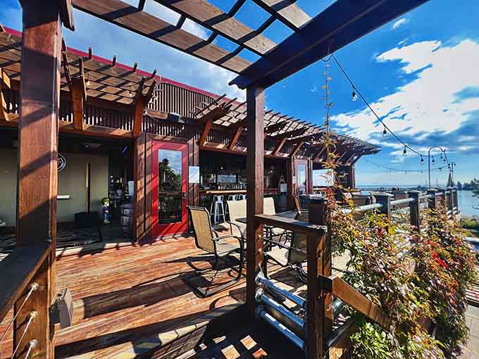 The rooftop deck offers views that compete with the food for your attention, and honestly, both deserve equal appreciation and admiration.