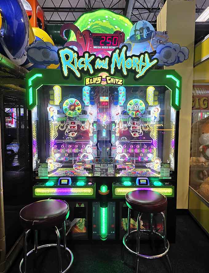 Rick and Morty arcade game proves this place knows its audience spans generations of pop culture enthusiasts.
